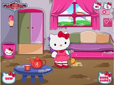 HELLO KITTY HOUSE MAKEOVER online spel | POMU Spelletjes