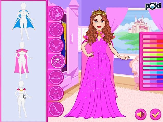 PRINCESS FASHION DRESS UP online spel | POMU Spelletjes