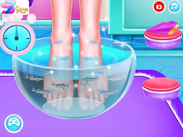 EMMA FOOT TREATMENT online spel | POMU Spelletjes